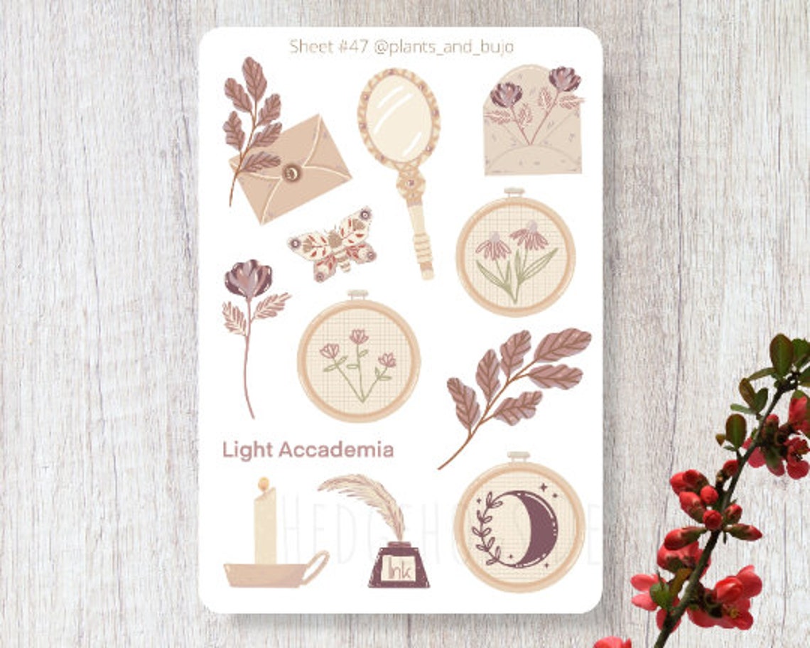Academia Sticker Pack Light and Dark Academia Sticker Bundle - Etsy