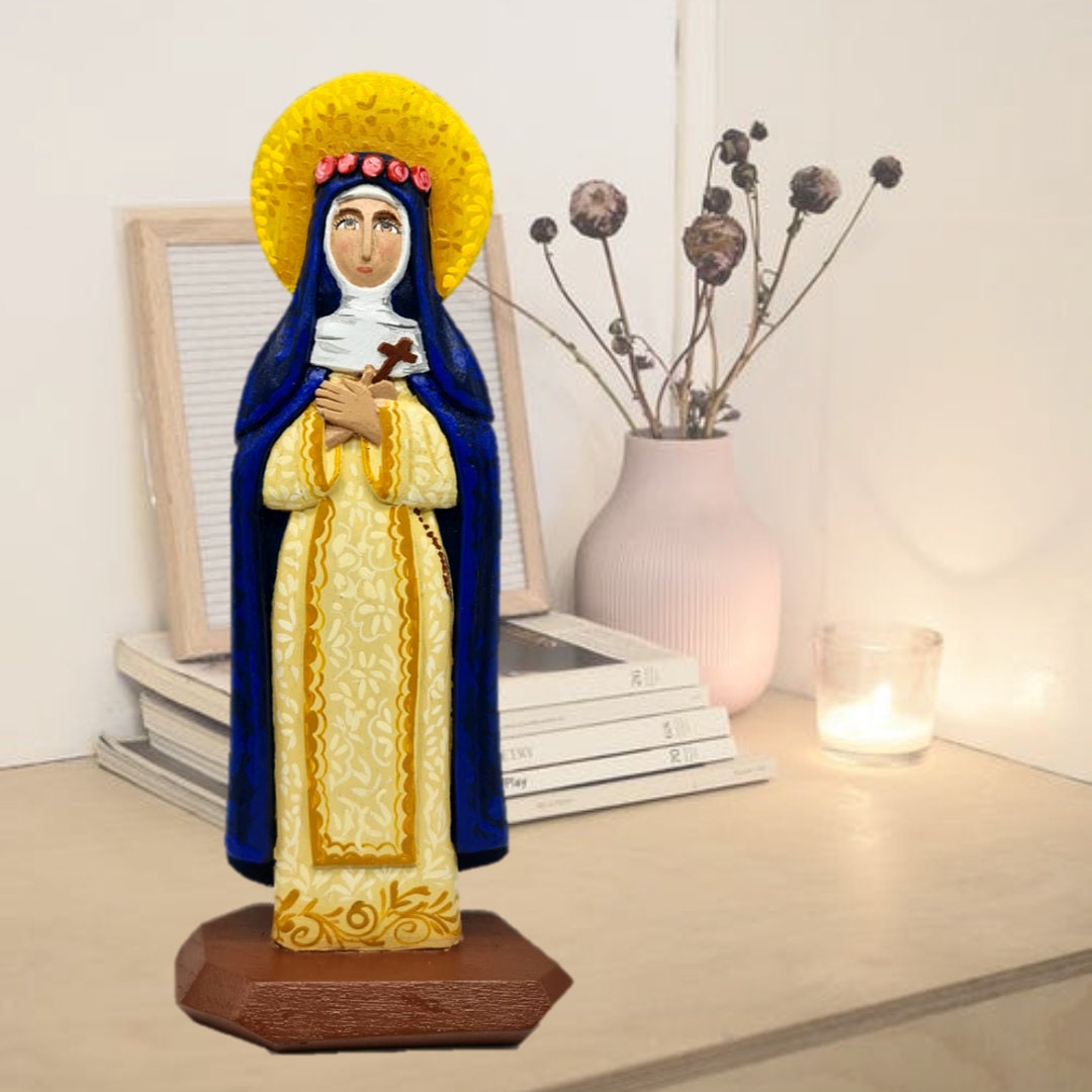 Santa Rosa De Lima Catholic Statues Wood Figurines Catholic Saint - Etsy