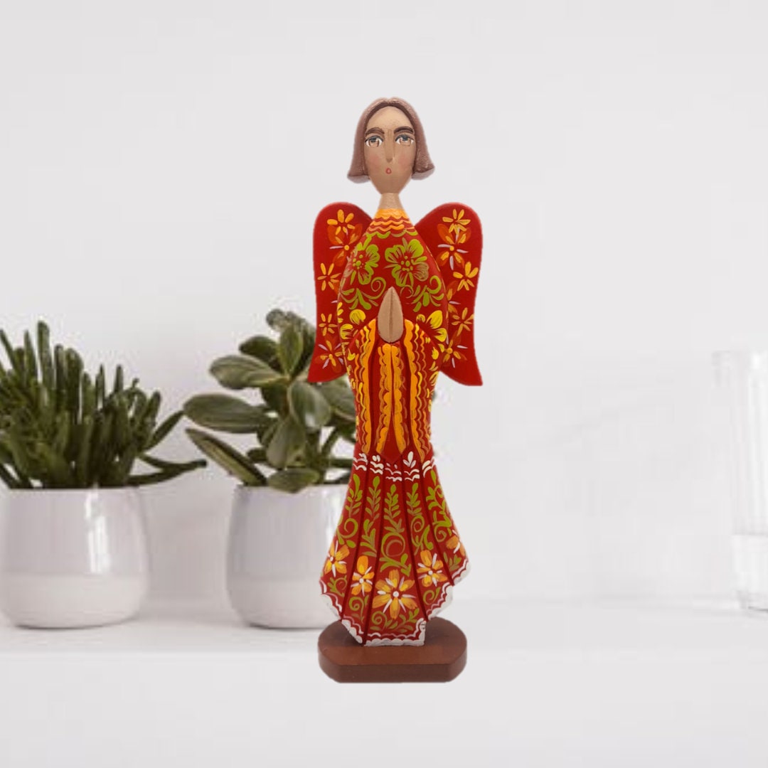 Archangel Gabriel Wooden Angel Religious Figure Marriage Gift - Etsy