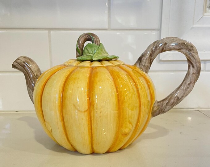 Fitz and Floyd Vintage Vegetable Garden Teapot Autumn Bounty Teapot ...
