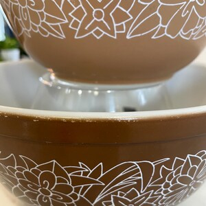 Pyrex Woodland Mixing Bowls Complete Set of 3 - 401, 402, 403- Neutral ...