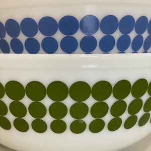 Set of 4 Vintage Pyrex Dot Mixing Bowls, Polka Dot, Polkadots Made 1968 ...