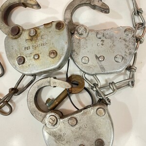 Lot of 3 ADLAKE Ppu , Pcrr Penn Central Railroad, Eje Elgin Joliet ...