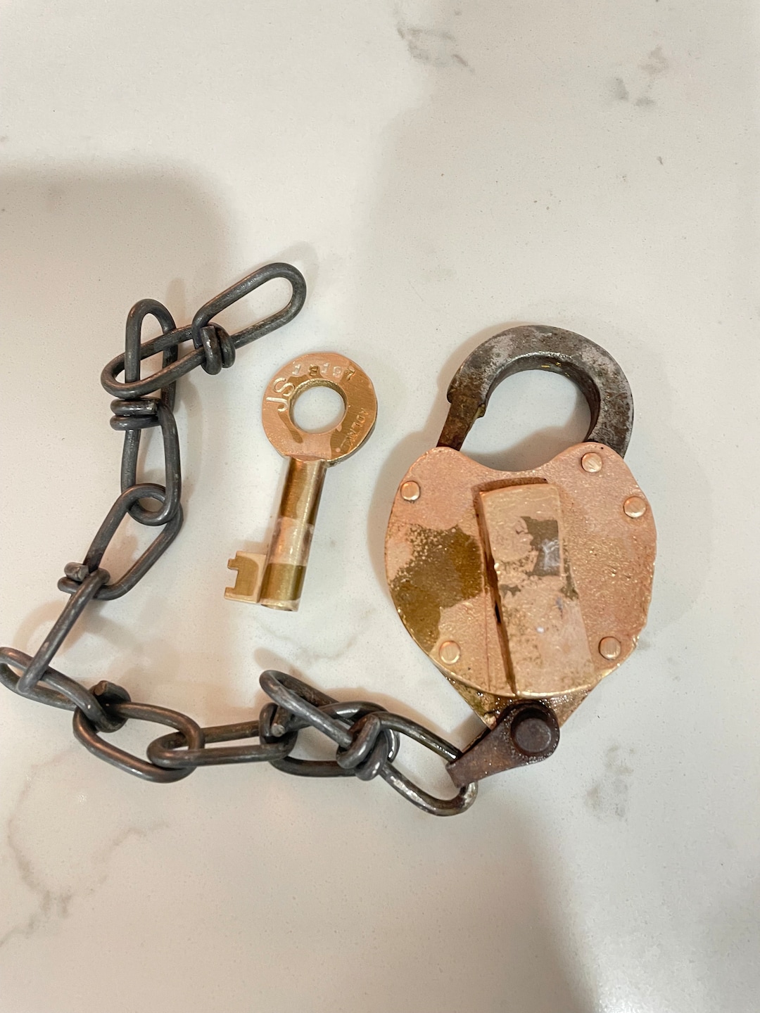 1 Adlake Brass Switch Lock Franklin No. 654 Railroad Lock With Key - Etsy