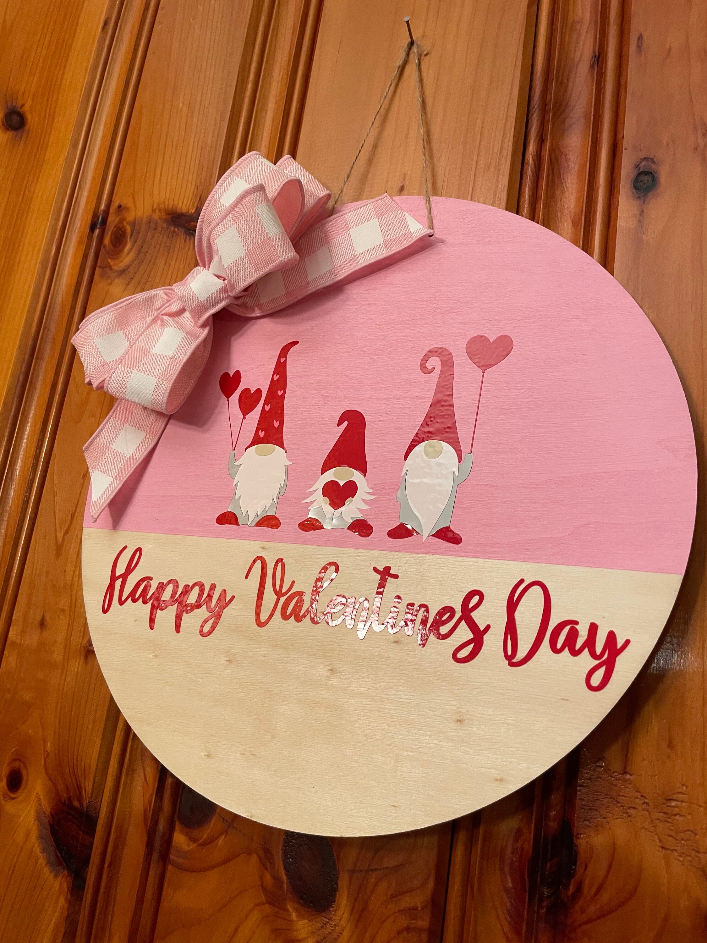 Happy Gnome Valentines Day Gnome Hearts Pink Valentines Day Love ...