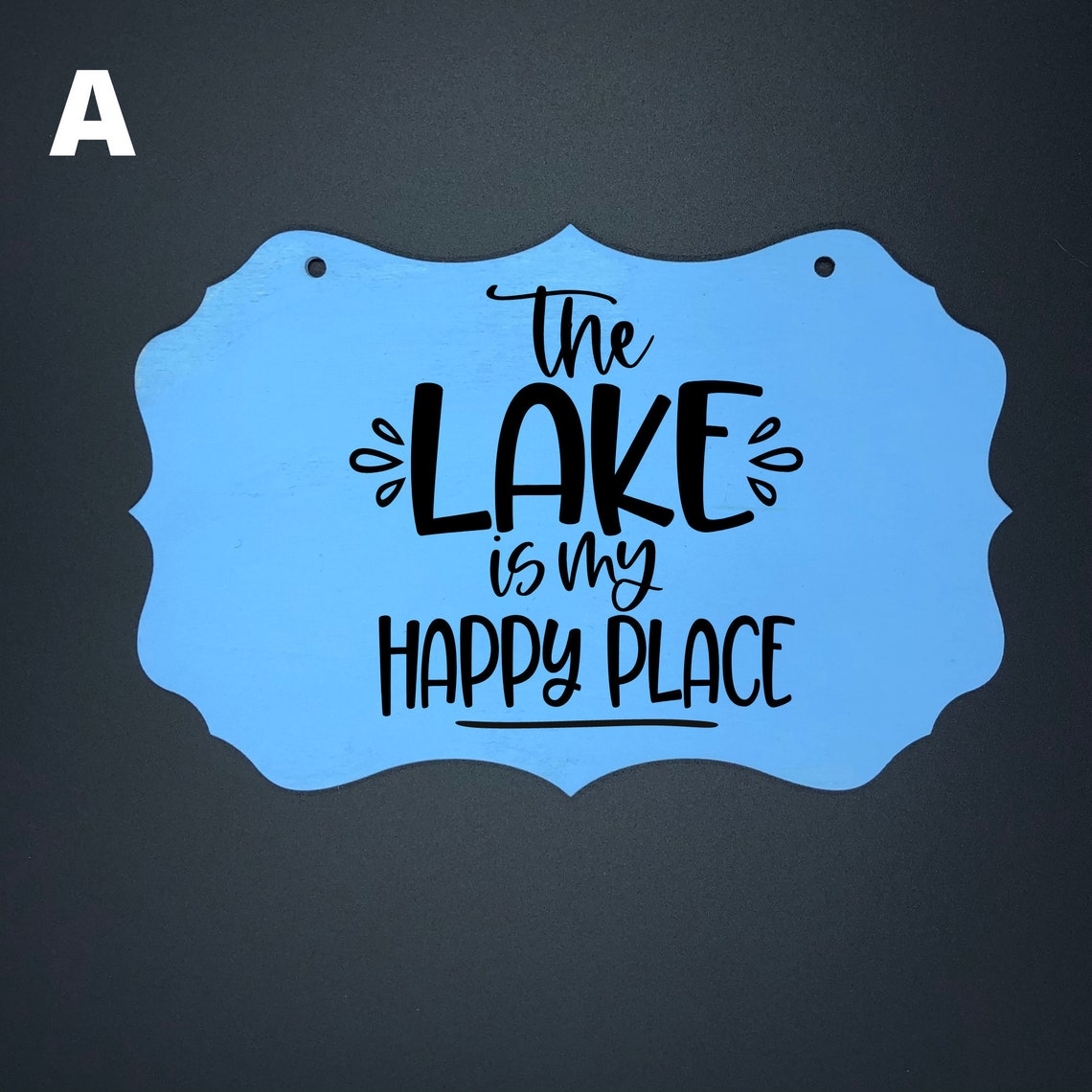 The Lake is My Happy Place Sign Farmhouse Rustic Wooden Sign Decor Lake ...