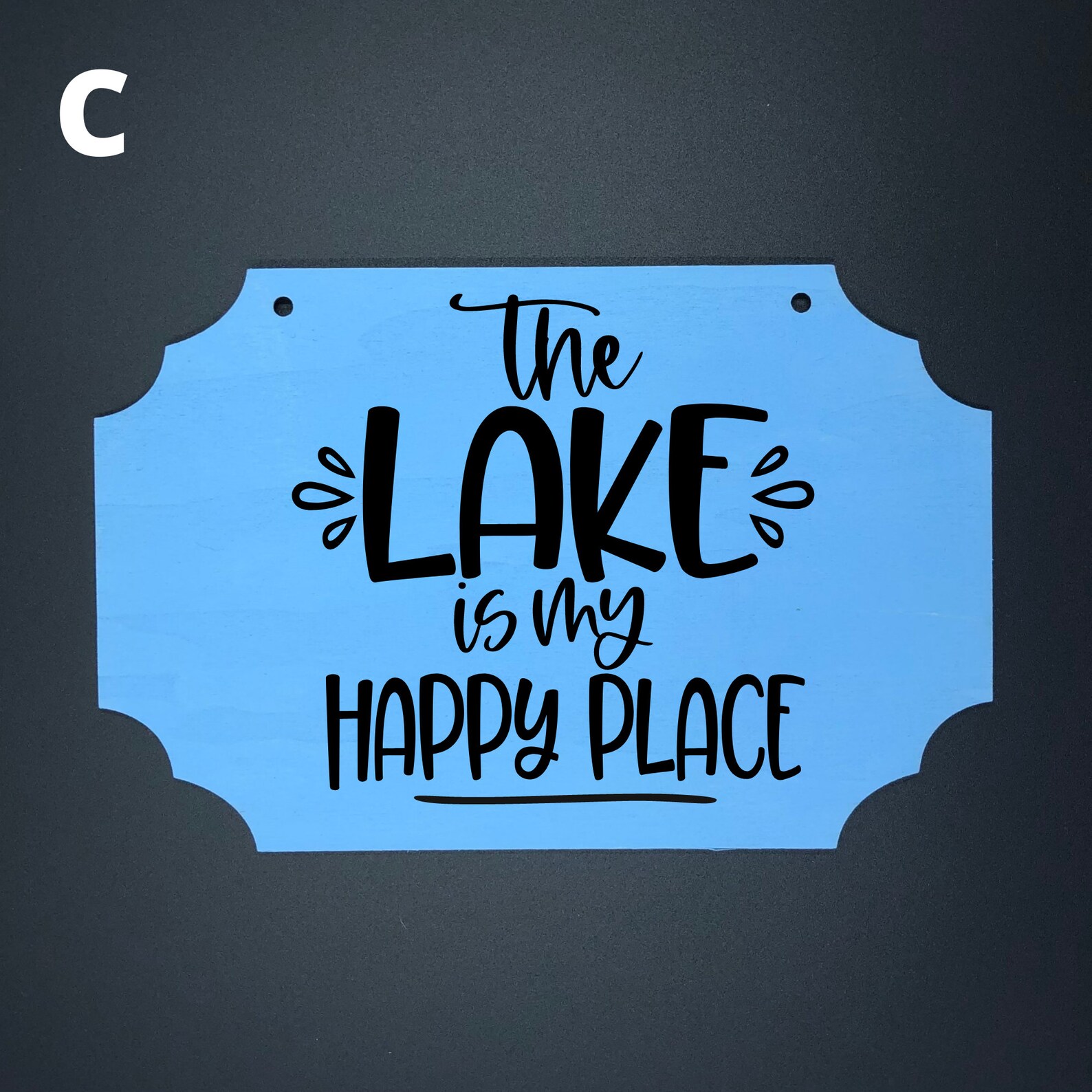 The Lake is My Happy Place Sign Farmhouse Rustic Wooden Sign Decor Lake ...