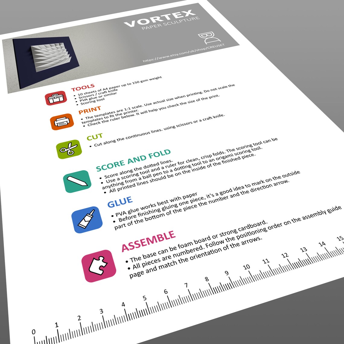 VORTEX Paper Sculpture, Papercraft, Digital Download - Etsy UK