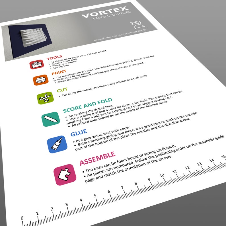 VORTEX Paper Sculpture, Papercraft, Digital Download - Etsy UK