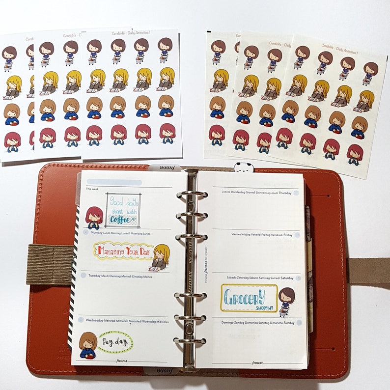 Diary Sticker and Planner Sticker Daily Activities 1 | Etsy