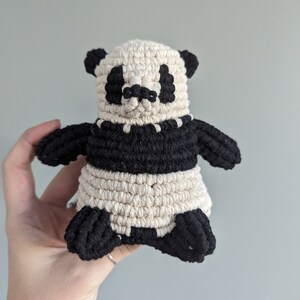 DIY Pattern Macrame 3D Panda Bear Instructions, Macrame Tutorial PDF ...
