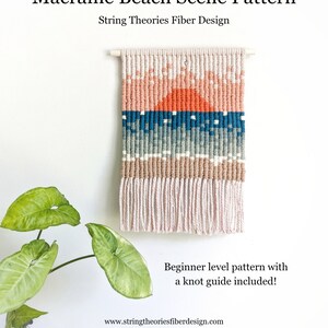 DIY Pattern Macrame Pixel Beach Scene Instructions, Macrame Tutorial ...