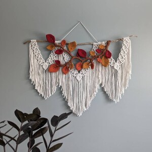 Macrame Boho Statement Wall Hanging on Driftwood, Above Bed and Couch ...