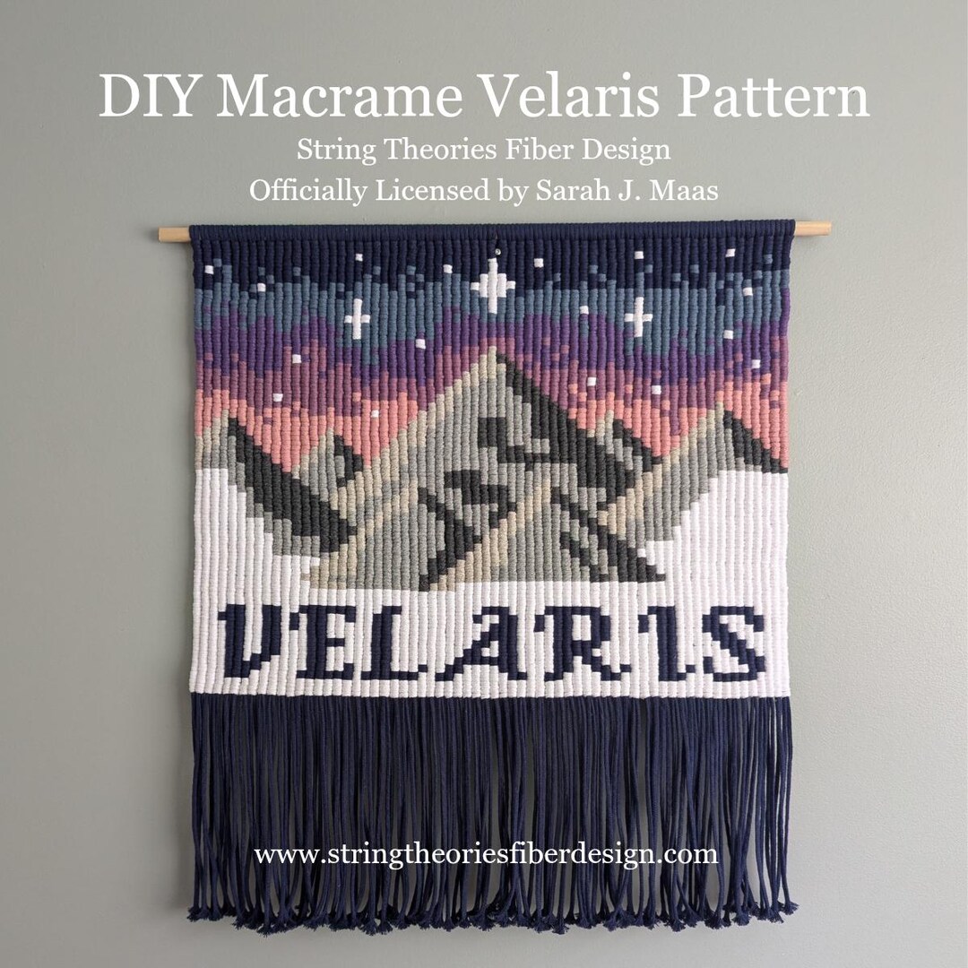 Officially Licensed DIY Pattern Macrame Velaris ACOTAR Instructions ...
