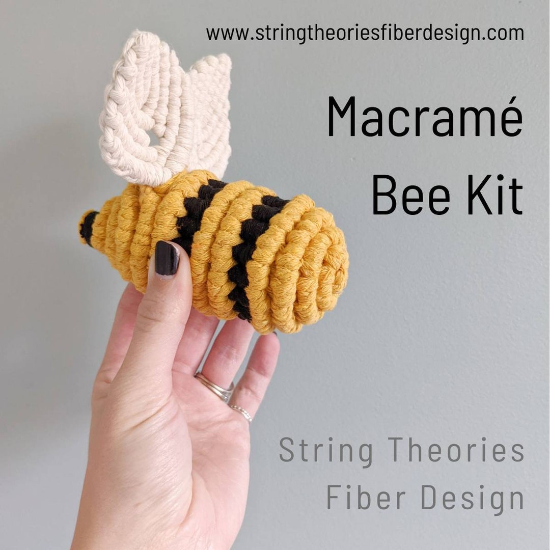 DIY Pattern Macrame 3D Sculpture Bee Instructions, Macrame Tutorial PDF ...