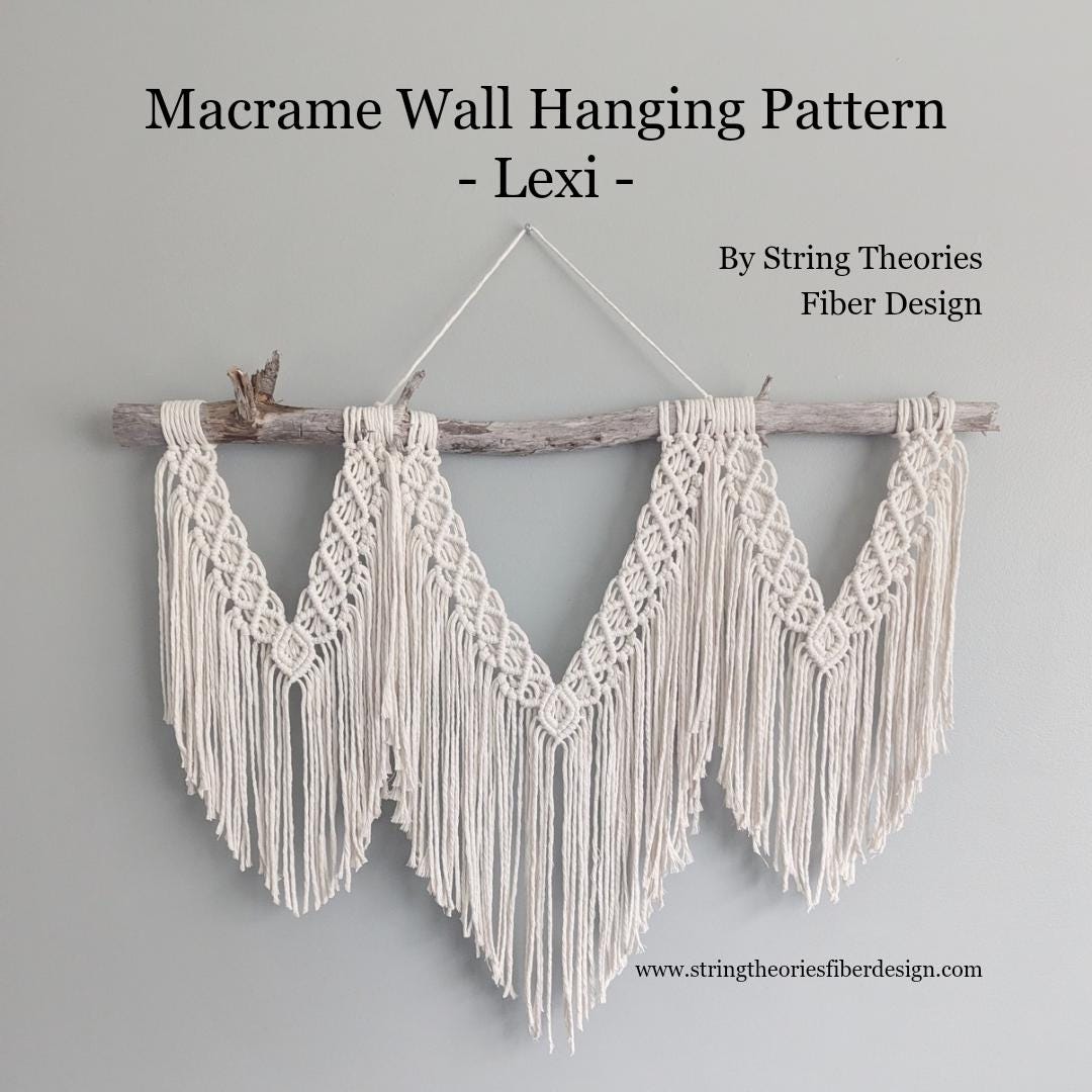 Macrame Wall Hanging Pattern, DIY Macrame, Learn Macrame, Beginner ...