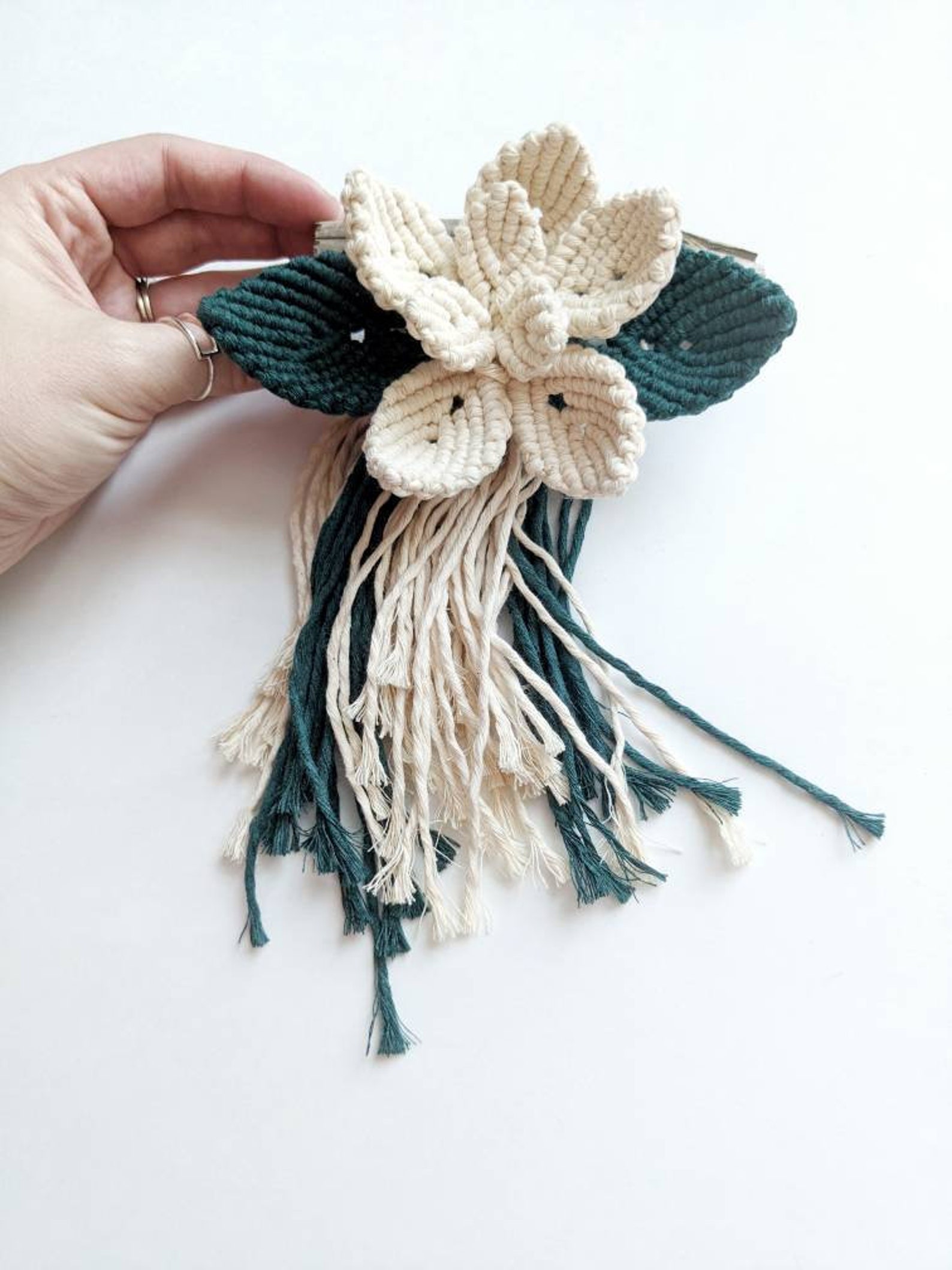 DIY Pattern Macrame 3D Sculpture Flower Instructions, Macrame Tutorial ...