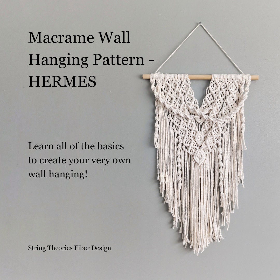 Macrame Wall Hanging Pattern, DIY Macrame, Learn Macrame, Beginner ...
