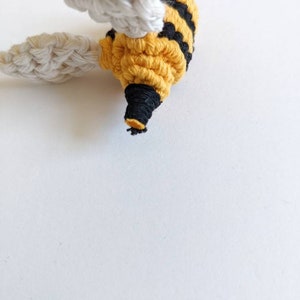 3D Pack of 5 Macrame Fiber Miniature Bee Sculpture - Etsy