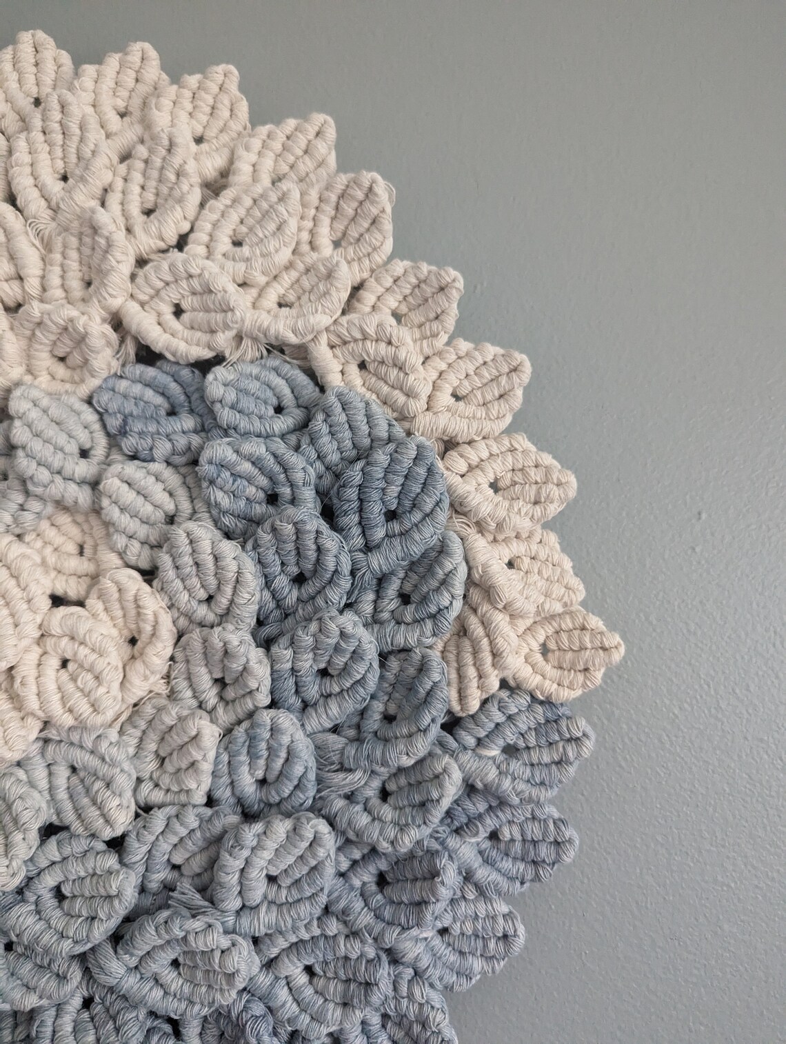 Macrame Contemporary Wave Petal Piece, Sculptural Macrame Wall Hanging ...