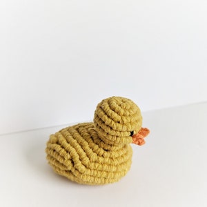DIY Pattern Macrame 3D Sculpture Rubber Duck Instructions, Macrame ...