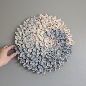 Macrame Contemporary Wave Petal Piece, Sculptural Macrame Wall Hanging ...
