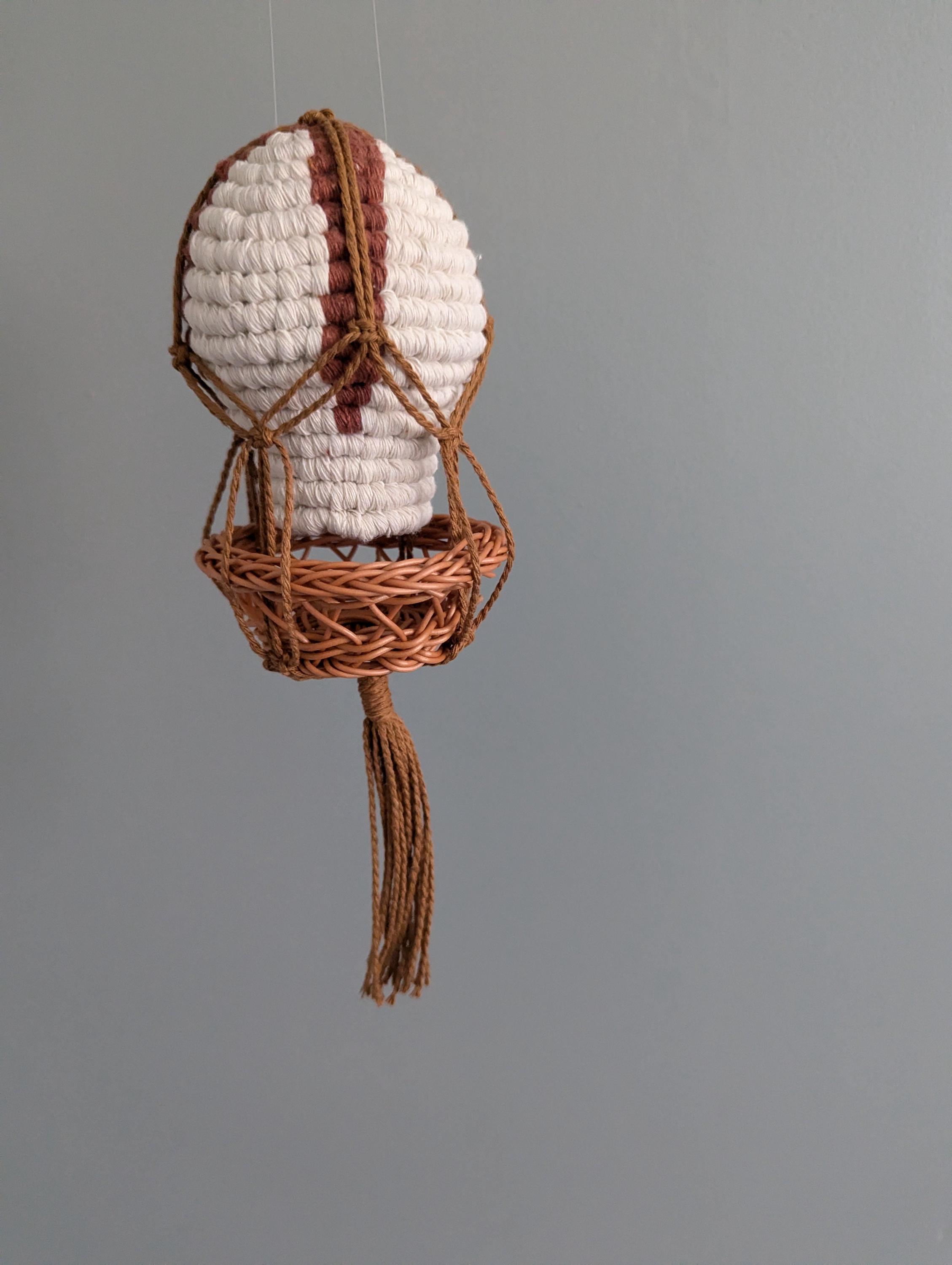 DIY Pattern Macrame 3D Sculpture Hot Air Balloon Instructions, Macrame ...