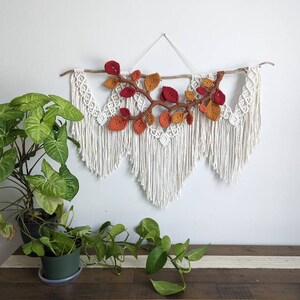 Macrame Boho Statement Wall Hanging on Driftwood, Above Bed and Couch ...