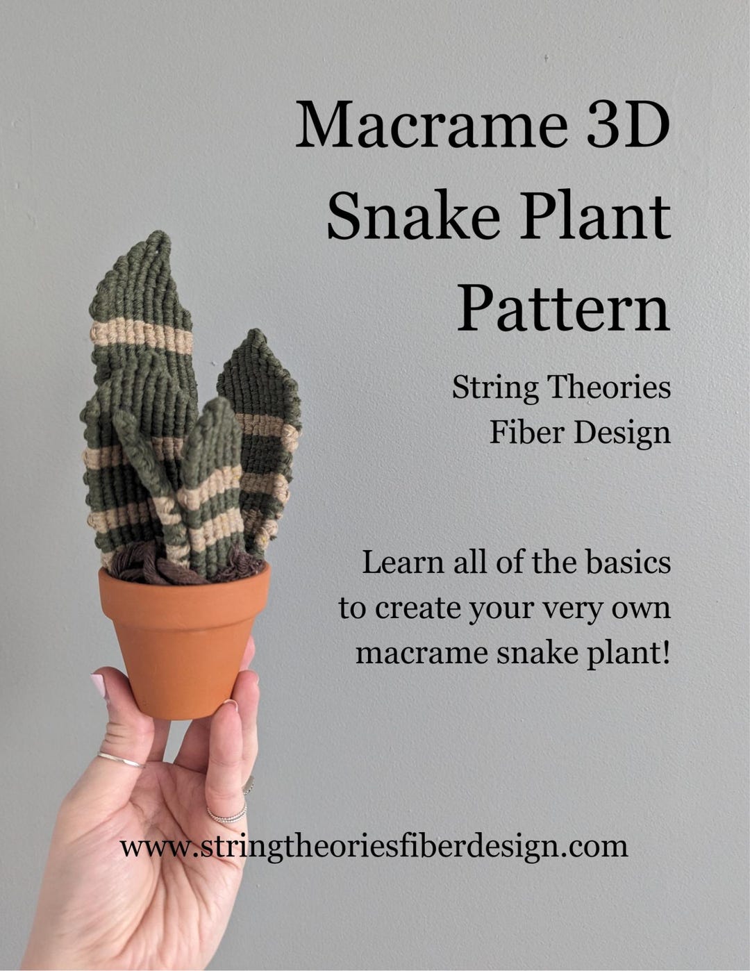 DIY Pattern Macrame 3D Snake Plant Instructions, Macrame Tutorial PDF ...
