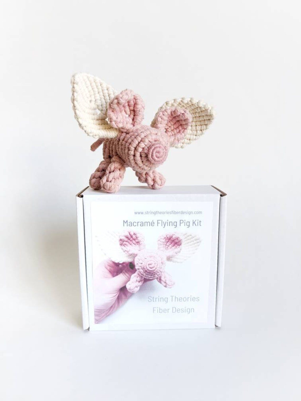 DIY Pattern Macrame 3D Sculpture Flying Pig Instructions | Etsy