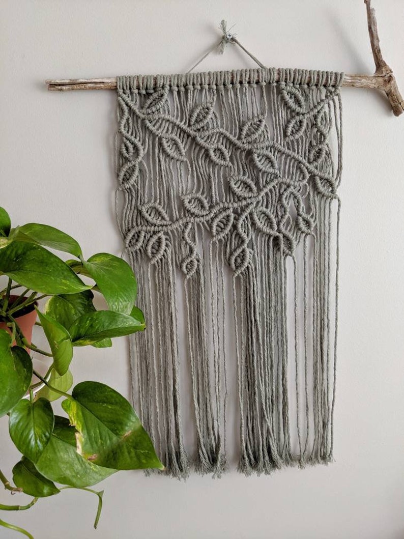 Macrame Vines and Leaves Wall Hanging // Boho Home Decor // | Etsy