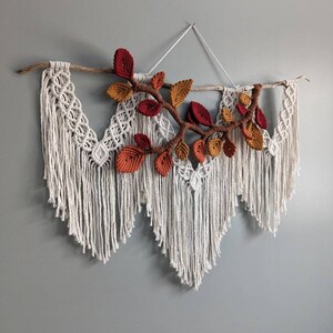 Macrame Boho Statement Wall Hanging on Driftwood, Above Bed and Couch ...