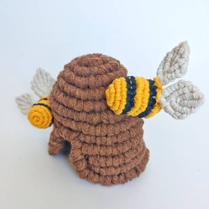 Macrame Beehive Sculpture With Two Macrame Honeybees - Etsy