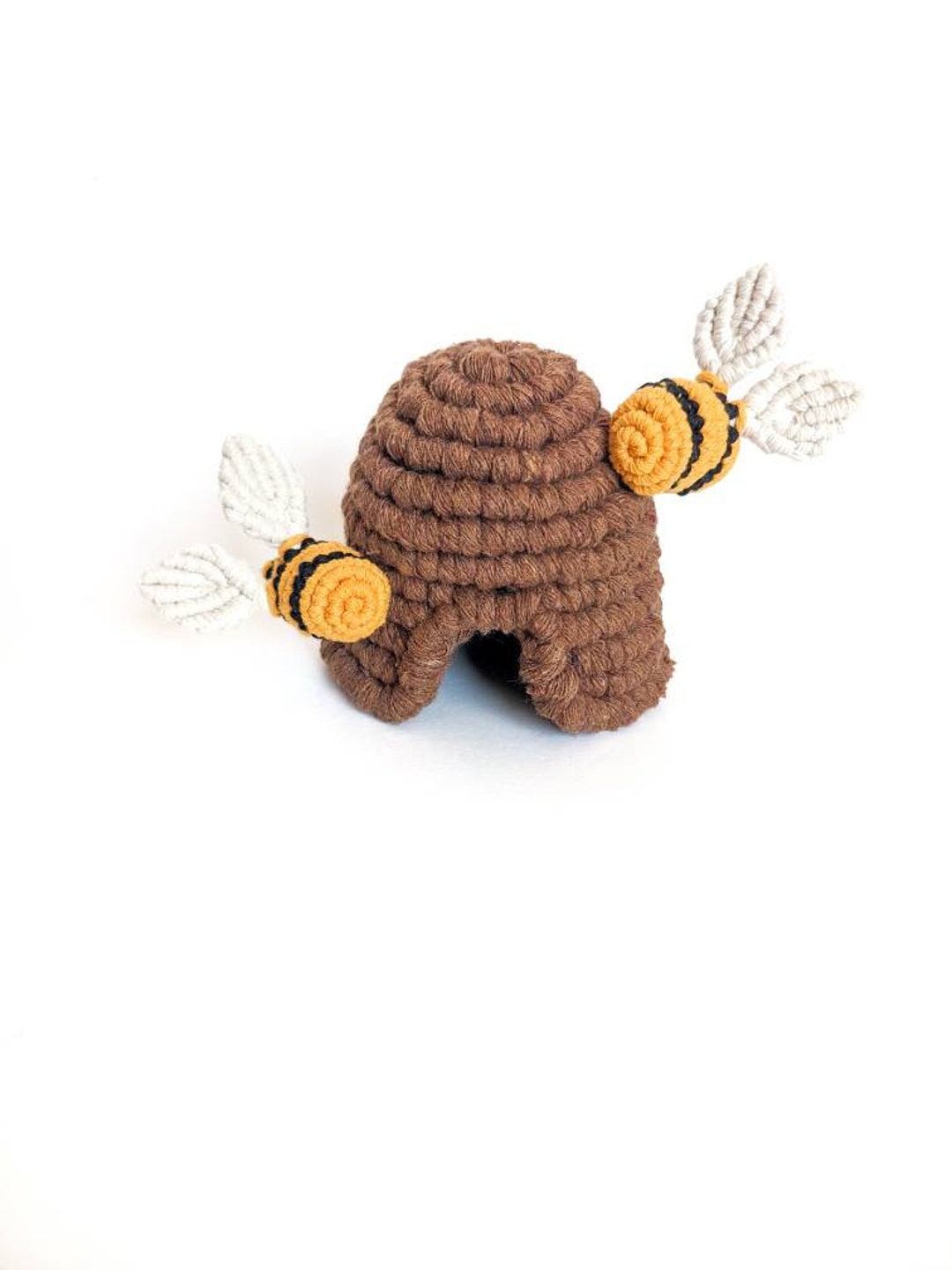Macrame Beehive Sculpture With Two Macrame Honeybees - Etsy