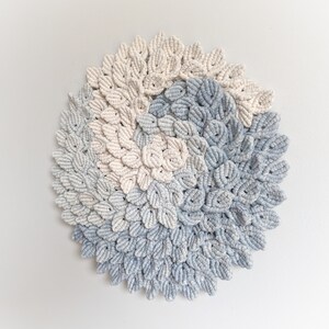 Macrame Contemporary Wave Petal Piece, Sculptural Macrame Wall Hanging ...