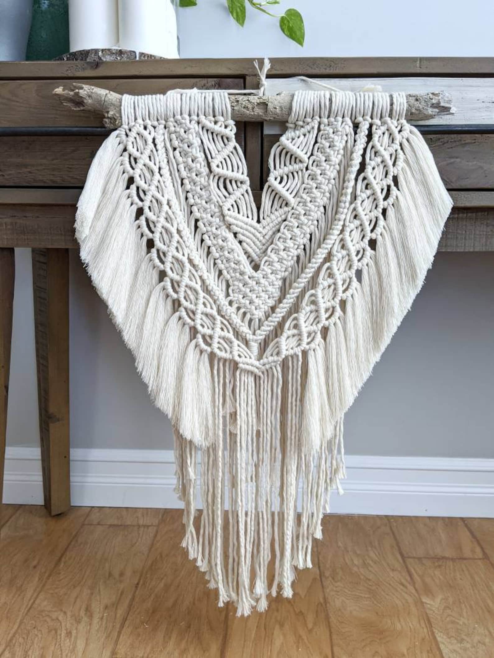 Macrame Wall Hanging With Extra Soft Cotton Fringe - Etsy