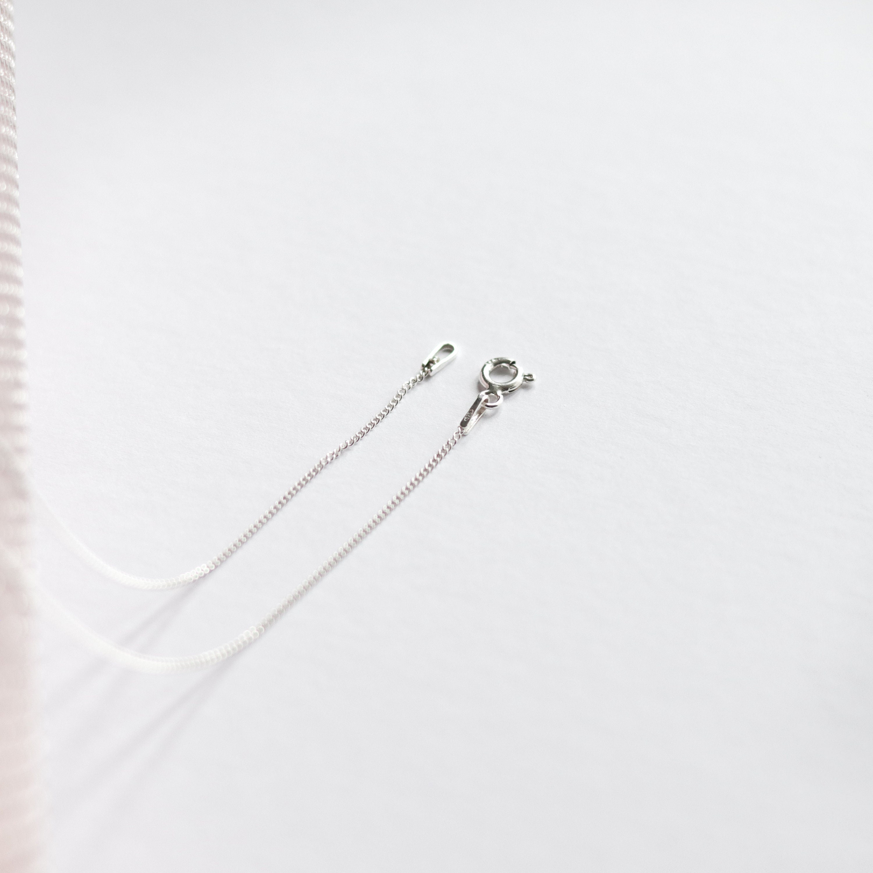 Silver Chain Necklace for Women Simple Necklace Curb Chain - Etsy UK