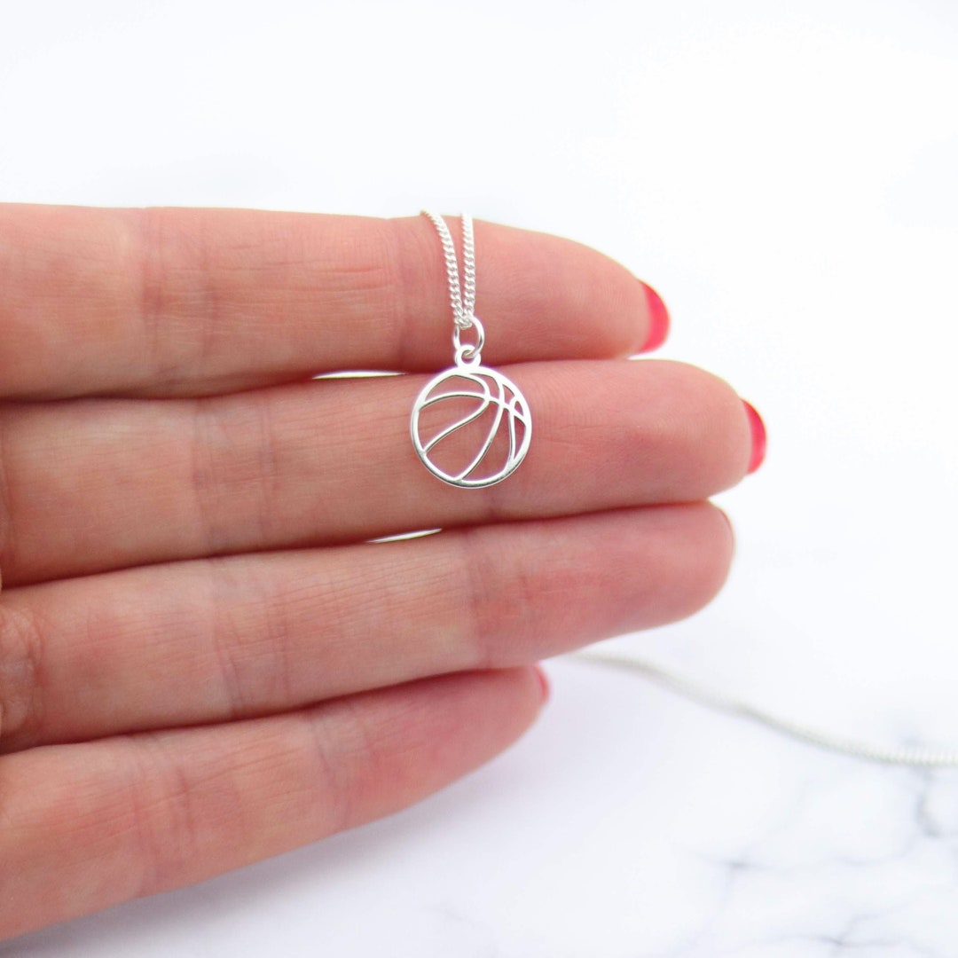 Basketball Necklace Gift for Her, Netball Jewellery, Basketball Lovers ...