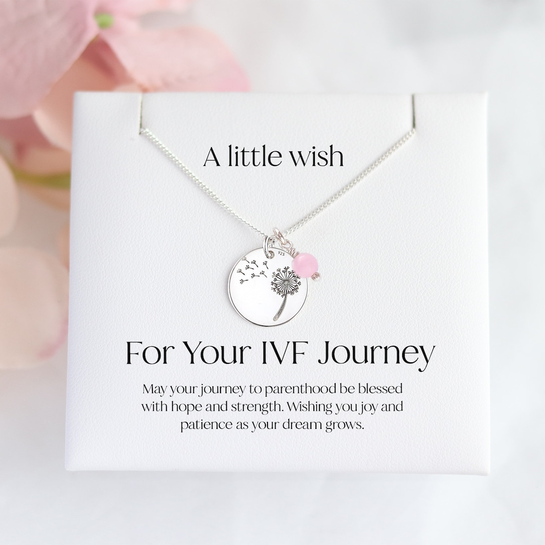 IVF Support Necklace - Silver Dandelion Pendant | Fertility Journey ...