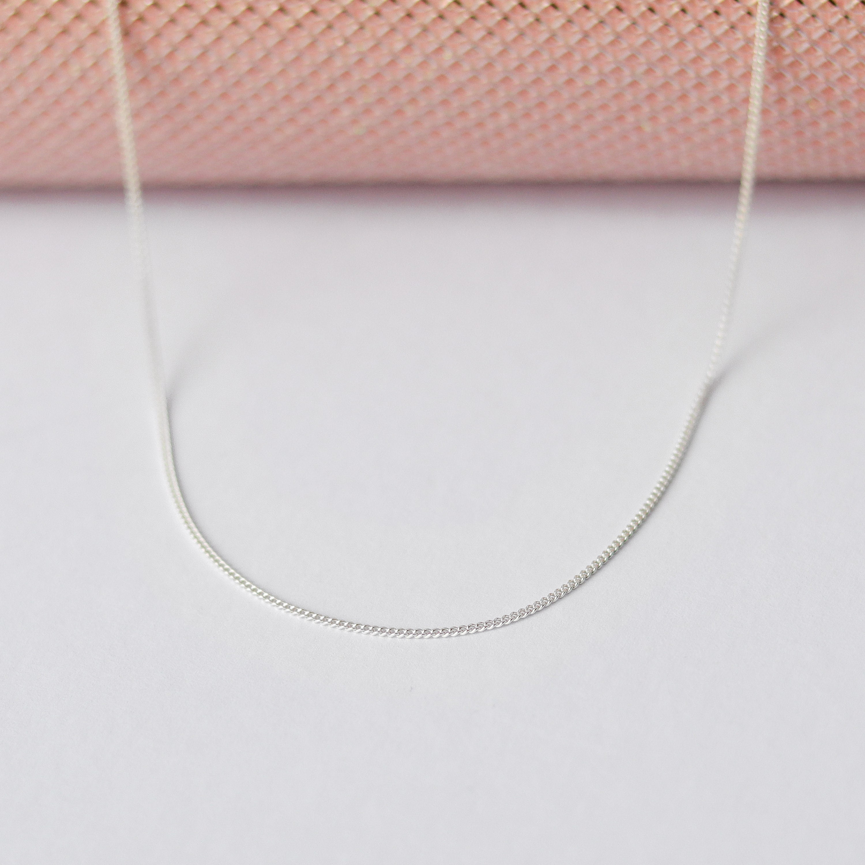 Silver Chain Necklace for Women Simple Necklace Curb Chain | Etsy