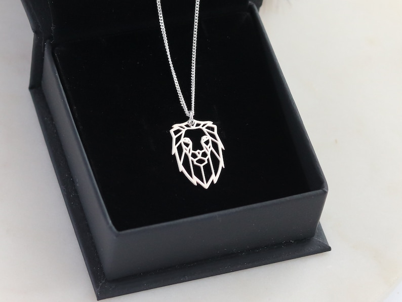Lion Necklace Leo Silver Necklaces for Women Lion Head - Etsy