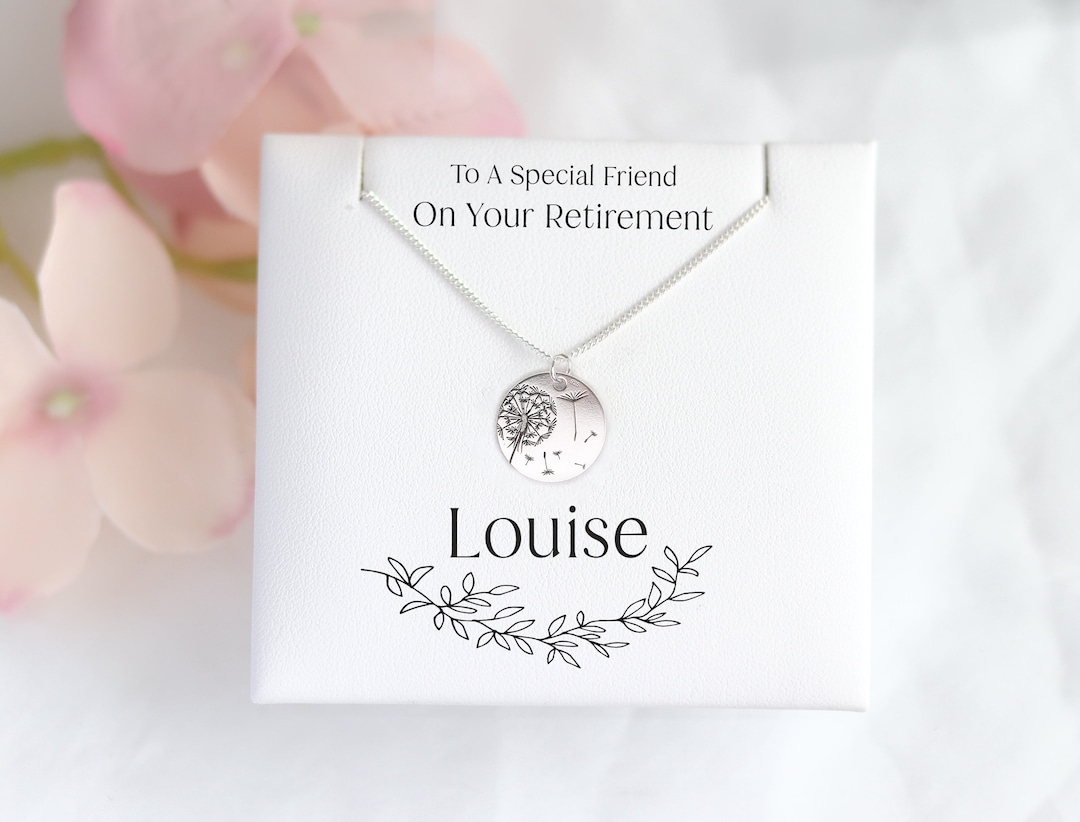 Retirement Gifts for Women, Retirement Necklace for Her, Leaving Card ...