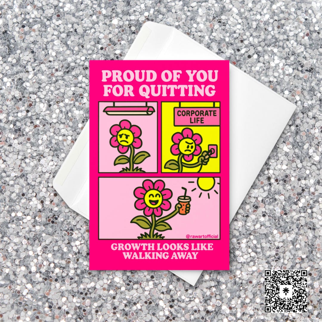 Funny Quitting Card – Retro Farewell, New Job Humor - Etsy
