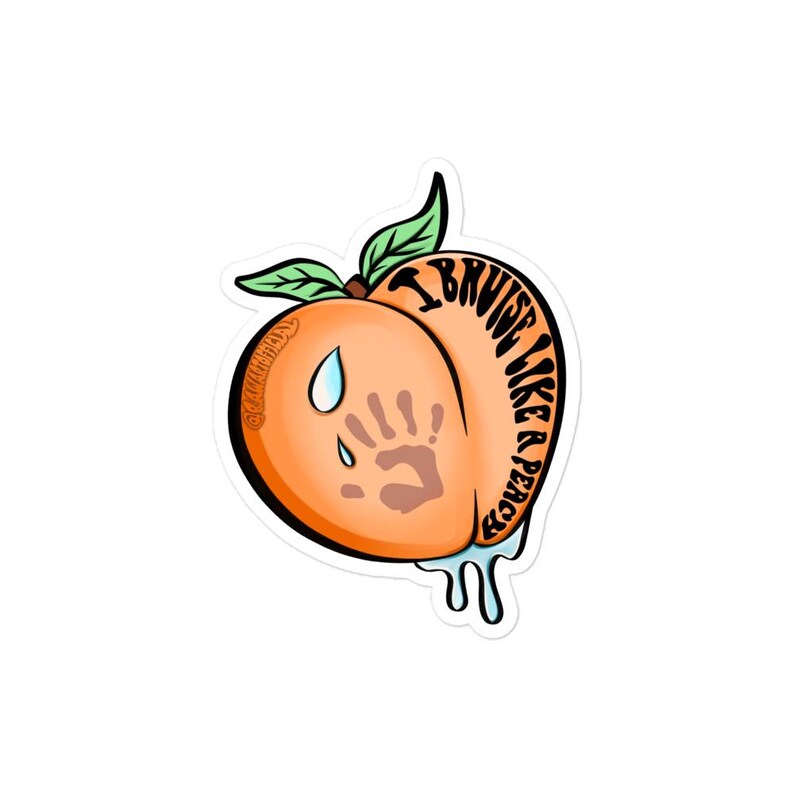 I Bruise Like A Peach Sticker – Funny Cute Sticker, Retro Aesthetic ...