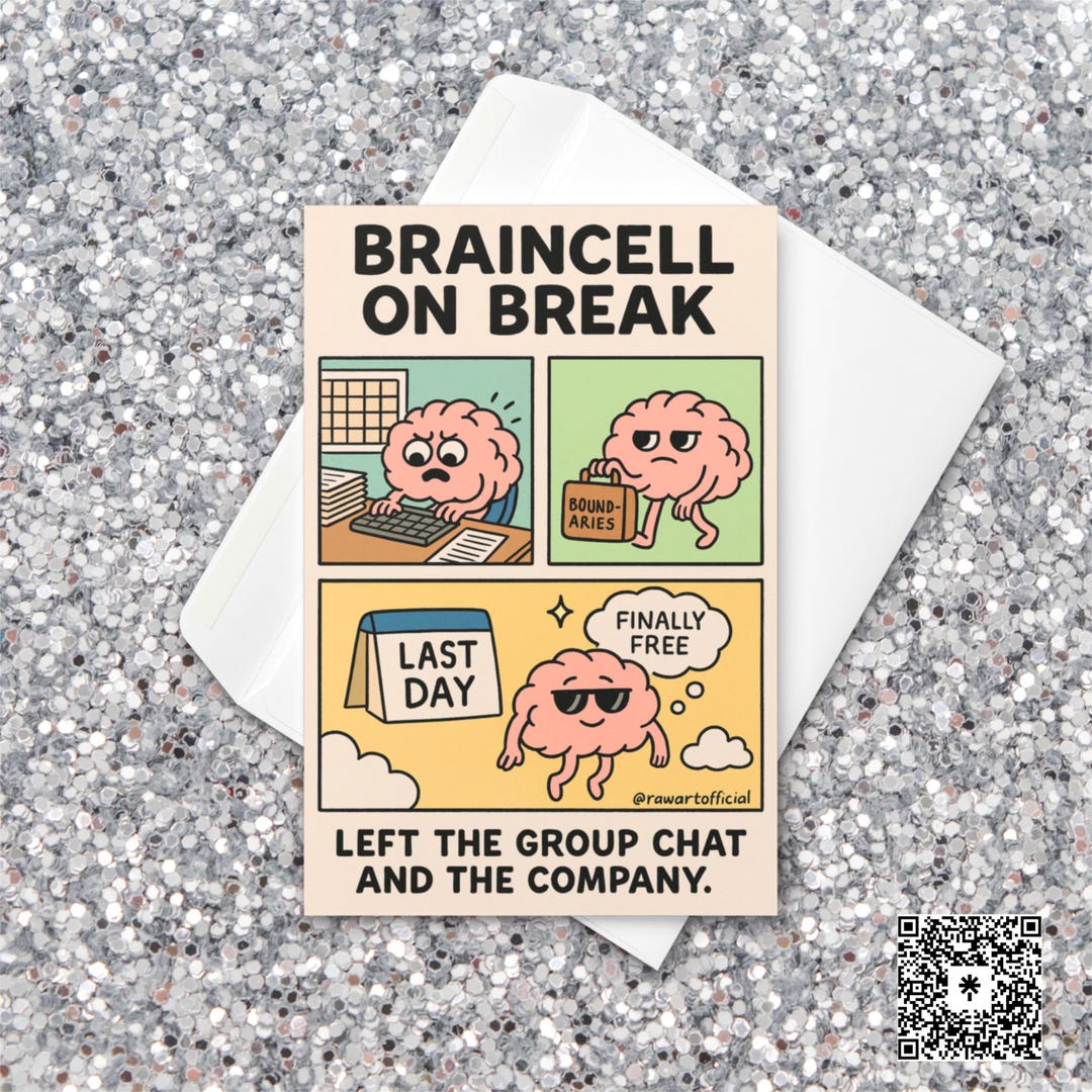 Funny Coworker Leaving Card | Braincell on Break Comic - Etsy