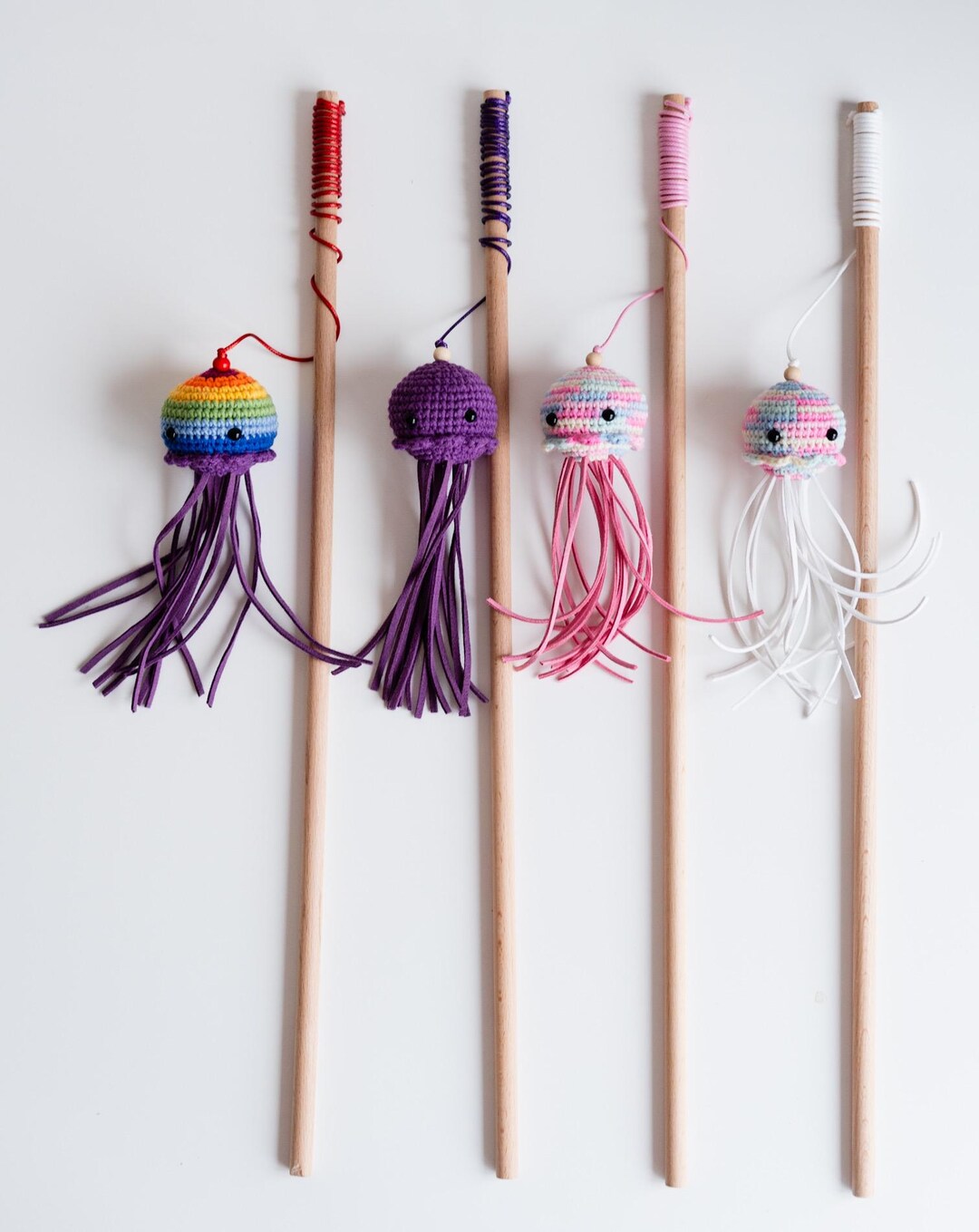 Catnip Jellyfish Cat Toy, Cat Teaser, Cat Wand, Fishing Pole, Fishing ...