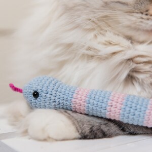 Catnip Snake Cat Toy With Rattle, Blue Kicker With Premium Catnip and ...