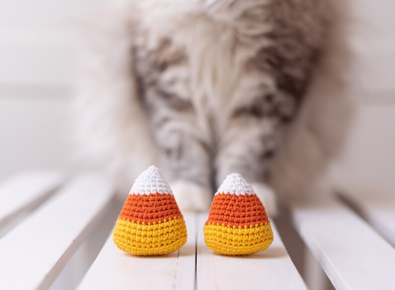 Candy Corn Catnip Cat Toy Halloween Toy With Catnip - Etsy