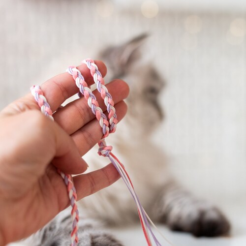 Cat Toy Wand Strings Cat Fishing Pole. High Quality Handmade - Etsy
