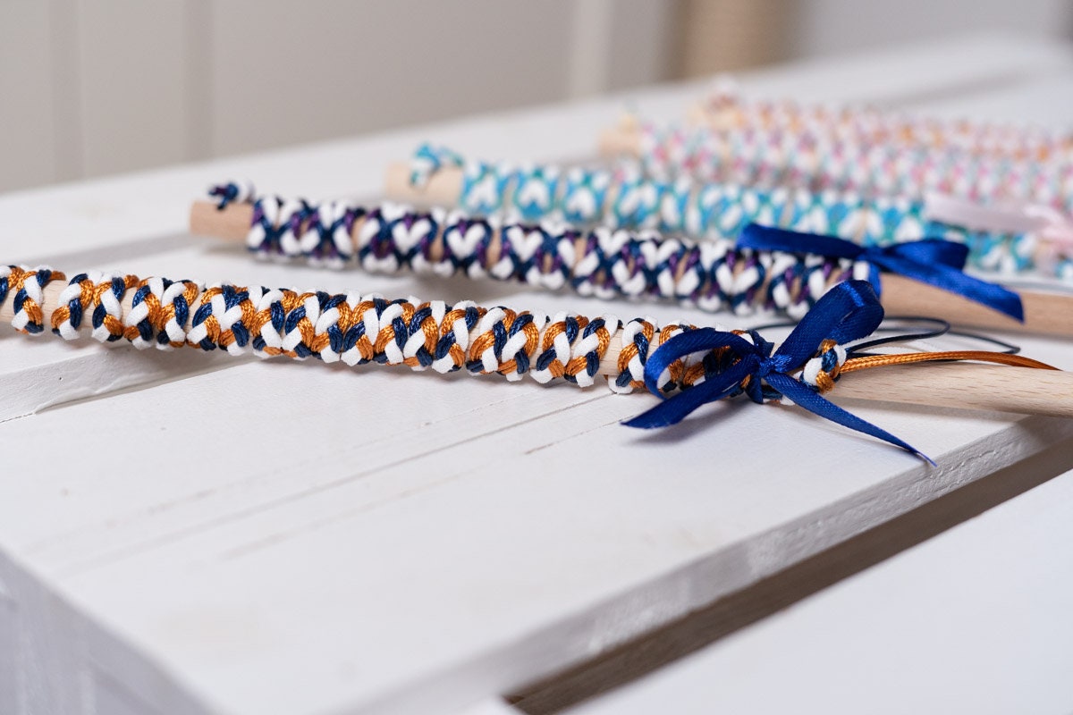 String & suede cat Wand Cat fishing pole cat toy with | Etsy